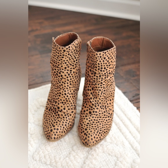 Shoes | Queen George Amsterdam Leopard Cheetah Block Heel Booties ...